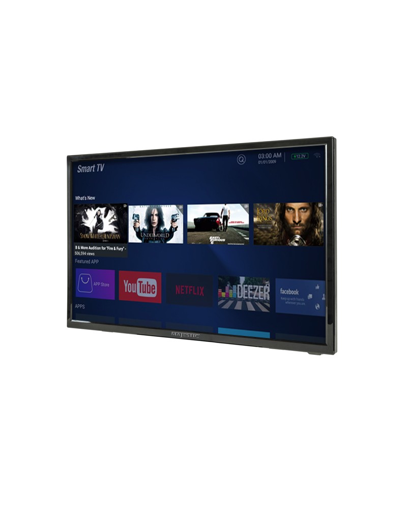 Majestic 24" 12V Smart LED TV with Wireless Mirror Screen Sharing